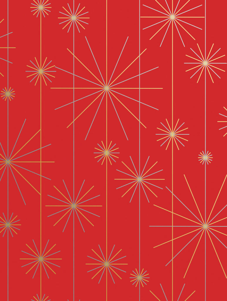 Starburst Red | Mr. GiftWrap | Bulk Wrapping Paper