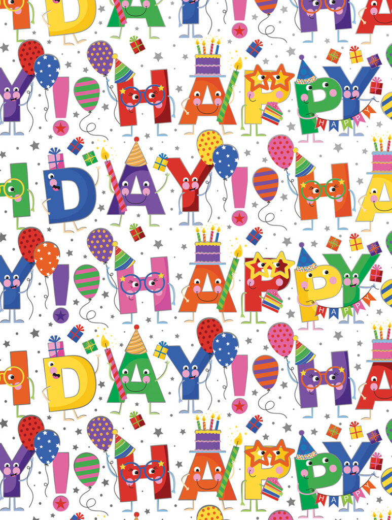 Birthday Characters | Mr. GiftWrap | Bulk Wrapping Paper