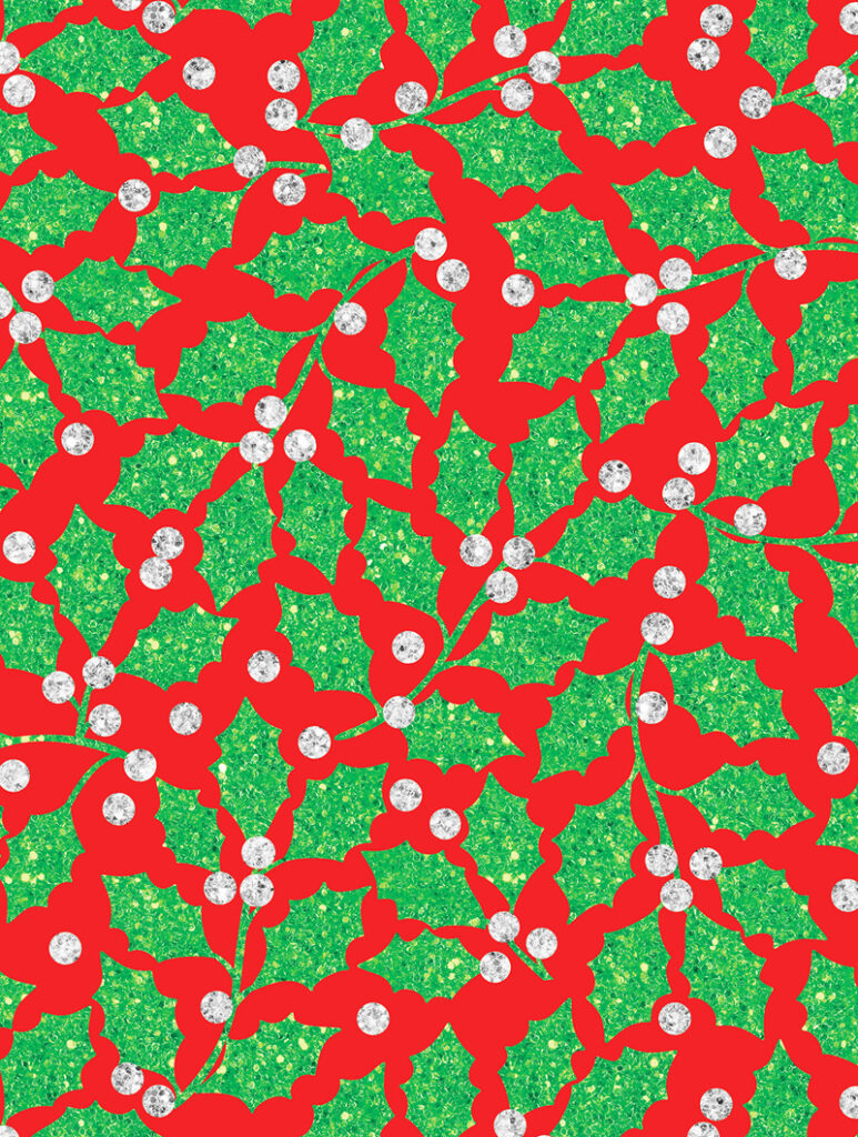 Elegant Holly Red | Mr. GiftWrap | Bulk Wrapping Paper